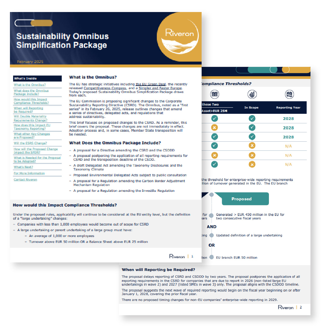 EU Commission Proposes Changes to Sustainability Reporting - Riveron